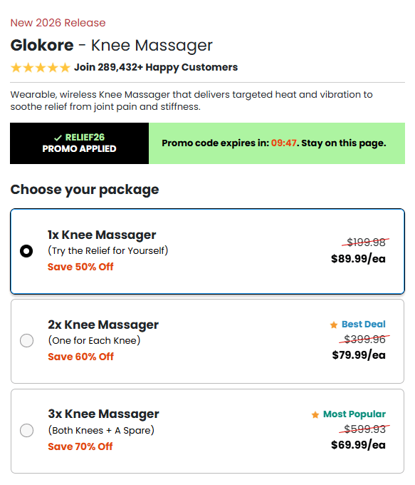 Glokore Knee Massager Benefits: 7 Proven Pain Relief Results 2026